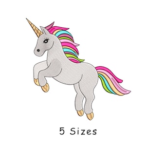 Stand Horse Unicorn Girl Machine Embroidery Design File 5 Sizes ...