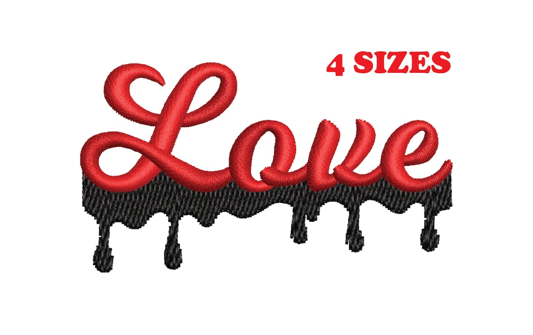 Love Font Machine Embroidery Design -4- Sizes, Love Embroidery ...