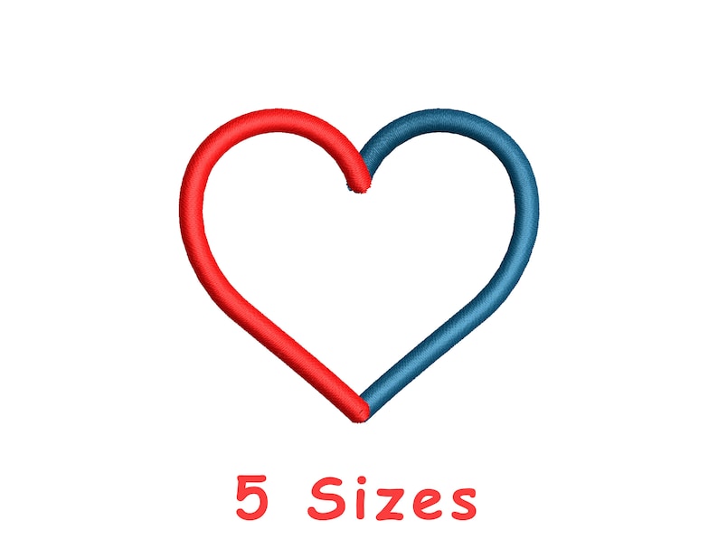 Mini Heart Embroidery Design 4 Sizes Mini Heart Shape Love - Etsy