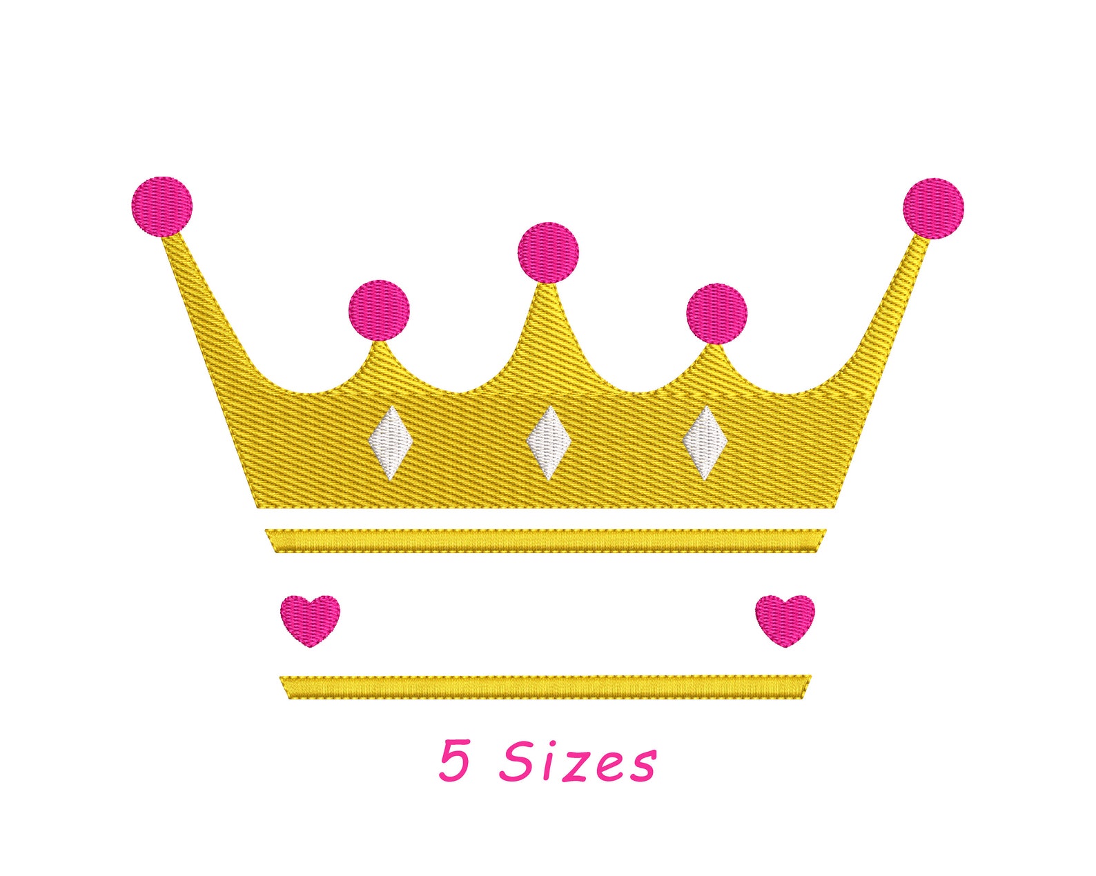 Royal Crown Machine Embroidery Design File 5 Sizes. Prince - Etsy