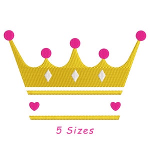 Royal Crown Machine Embroidery Design File 5 Sizes. Prince Crown ...