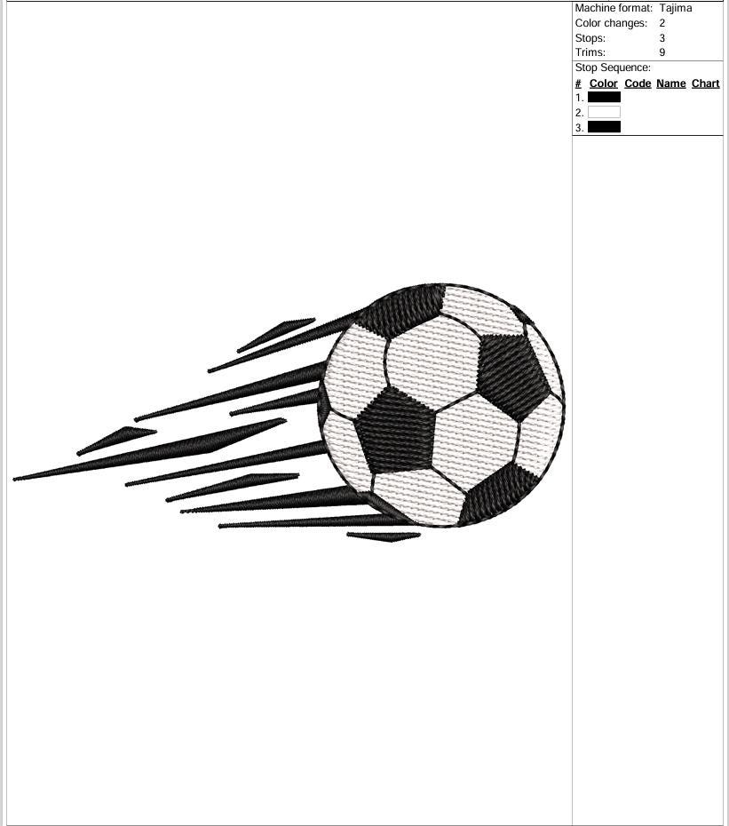 Football Machine Embroidery Design 6 Sizes, Sports Embroidery Design ...