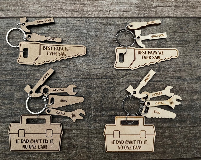Dad Keychain From Kids for Dad for Grandpa Father's - Etsy