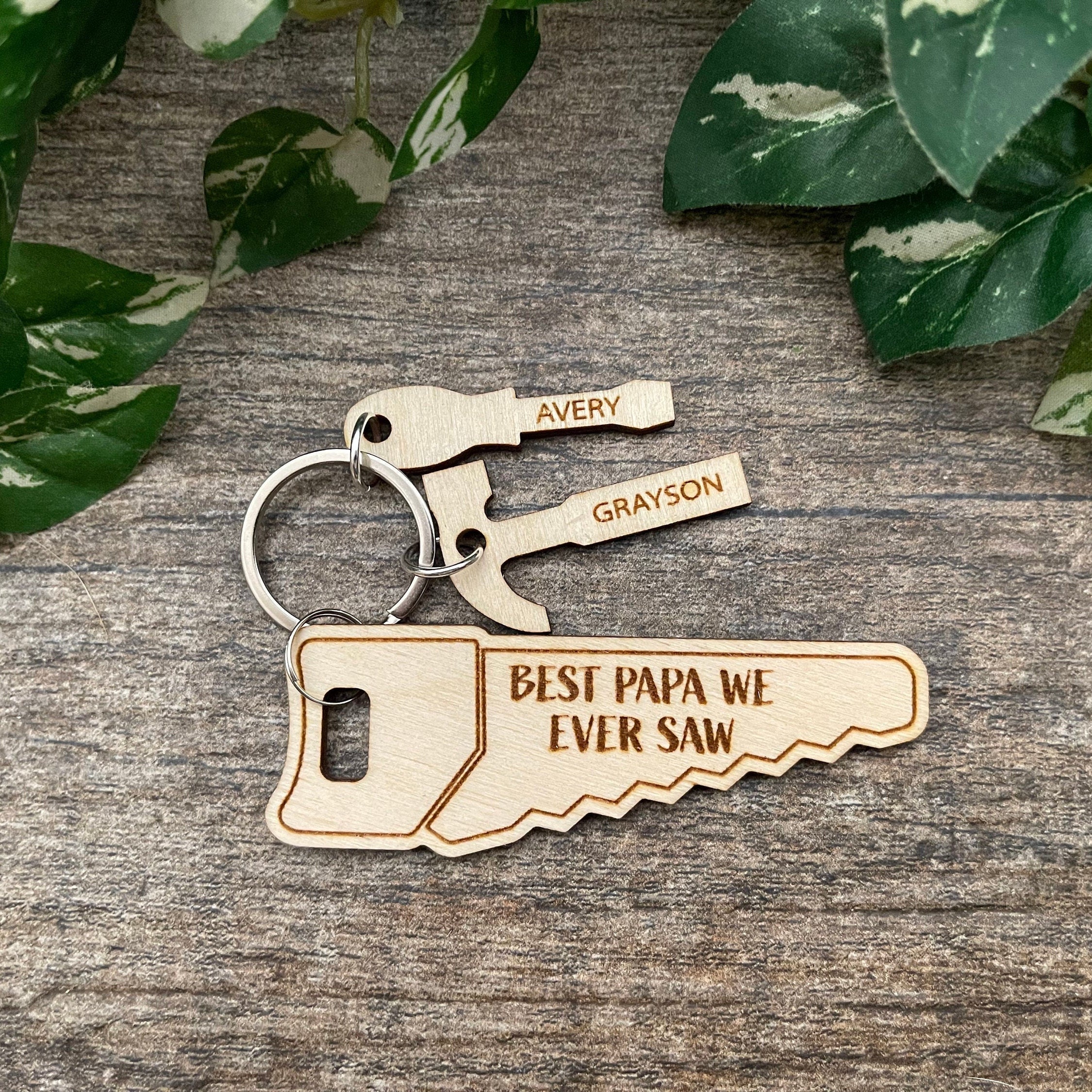 Dad Keychain From Kids | for Dad | for Grandpa | Father's Day Gift ...