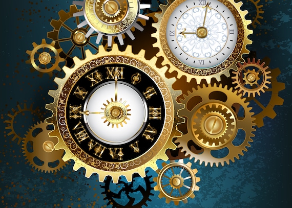 Steampunk Gauges Poster Print - Etsy