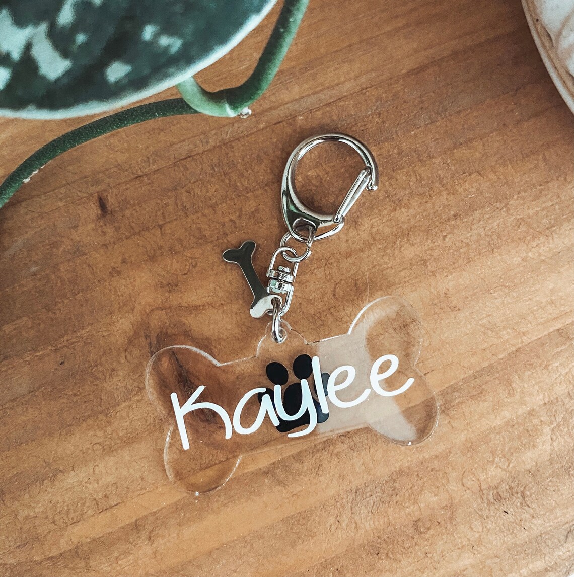 Personalized Acrylic Dog Bone Keychain DOG MOM Keychain - Etsy
