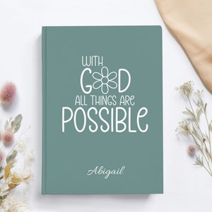 With God All Things Are Possible Personalized Prayer Journal ...