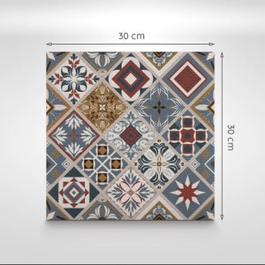 Floristic Ornament Tile Stickers, Peel and Stick Tiles, Mosaic Tile ...