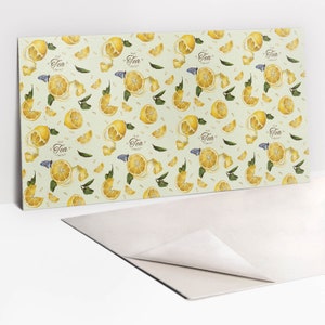 Yellow Lemon Slices Panel Sticker, Removable Panels, Food Panel Sticker ...