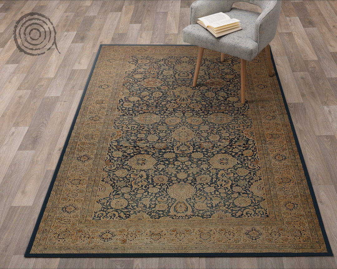 Antique With Classical Vinyl Floor Mat, Bronze Vinyl Mat, Brown Vinyl ...
