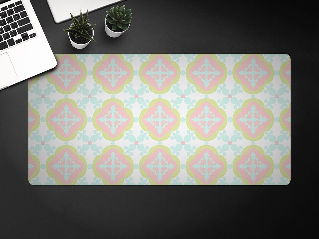 Pattern Spanish Tile Desk Mat, Personalized Office, Convenience of Work ...