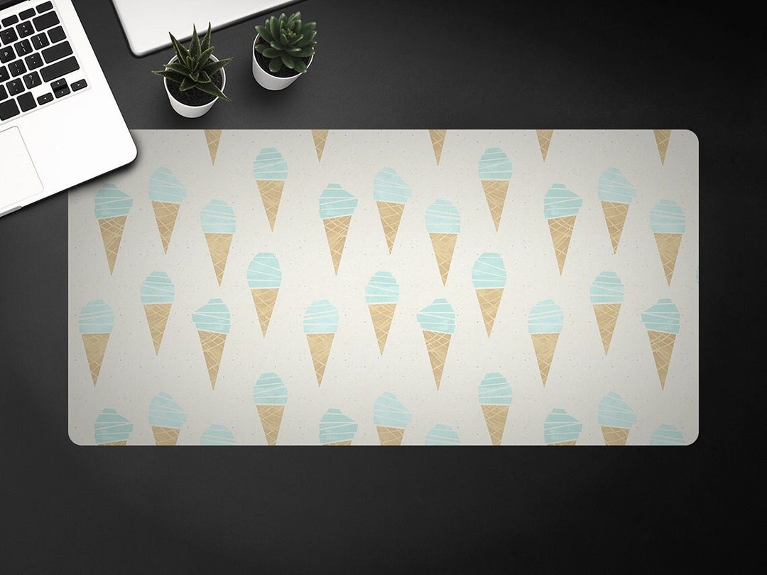 Personalized Ice Cream Cone Desk Mat, Personalized Office, Convenience ...
