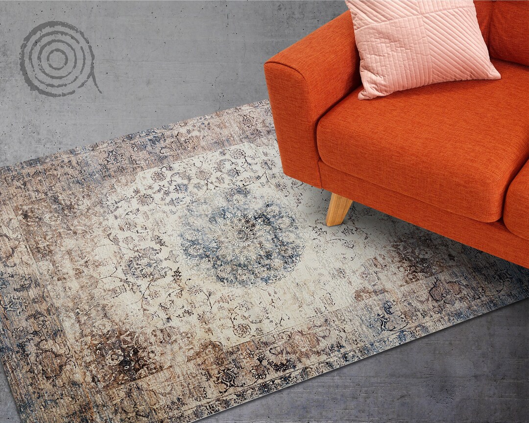 Worn Retro Look With A Mandala Vinyl Mat, Bronze Vinyl Mat, Blue Vinyl ...