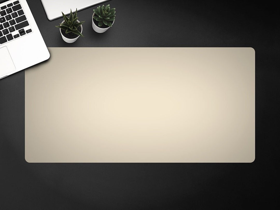 Personalized Beige Desk Mat, Non Slip Mat, Office Ornament, Table ...