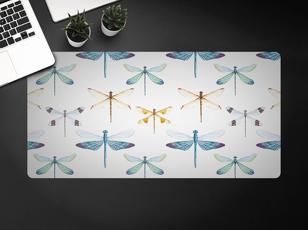 Personalized Dragonflies Desk Mat, Personalized Office, Convenience of ...