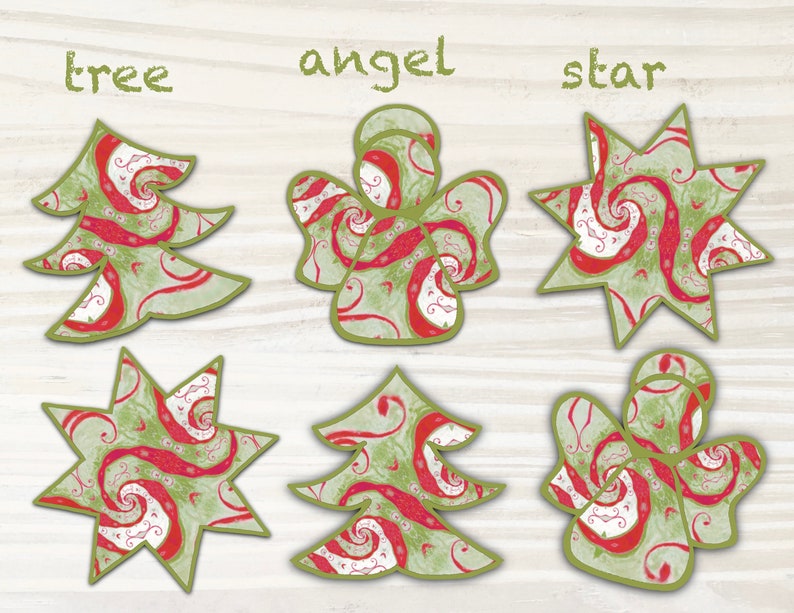 Printable Christmas Gift Tags Printable Christmas Ornaments Angel, Star ...