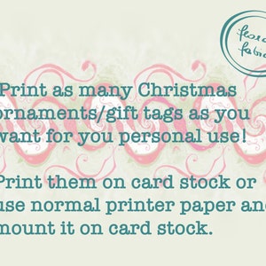 Printable Christmas Gift Tags Printable Christmas Ornaments Angel, Star ...