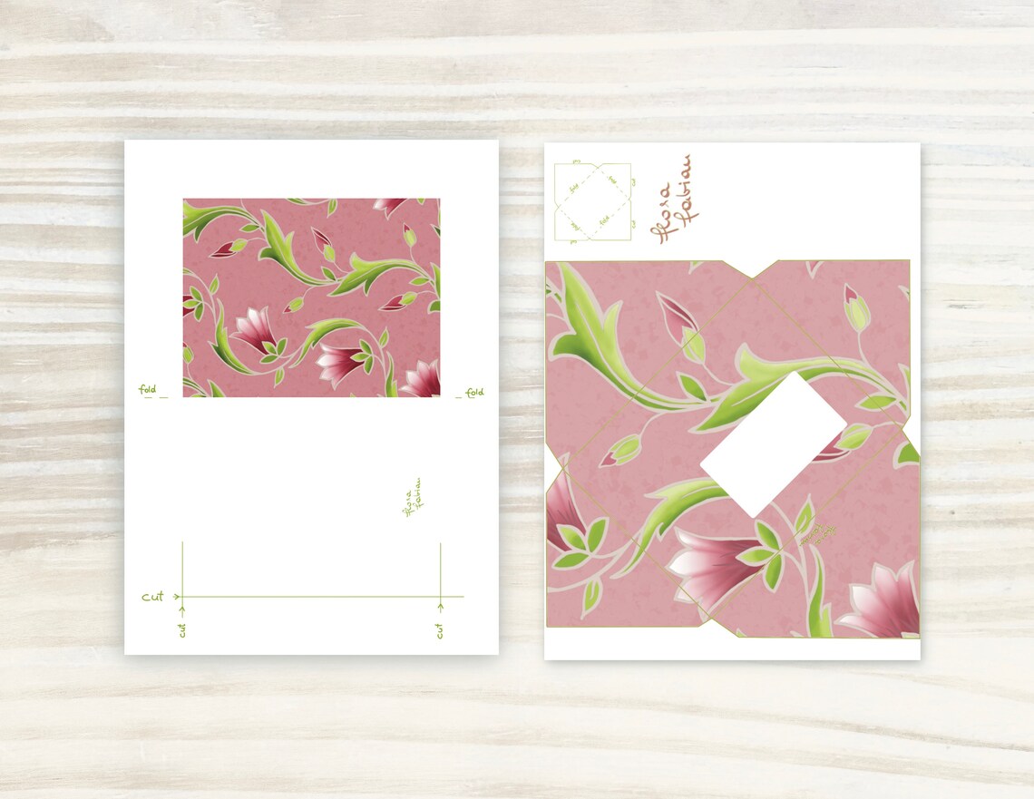 Printable Greeting Card Envelope 4,25x5,5 10,8x14cm Extra Free Coloring ...