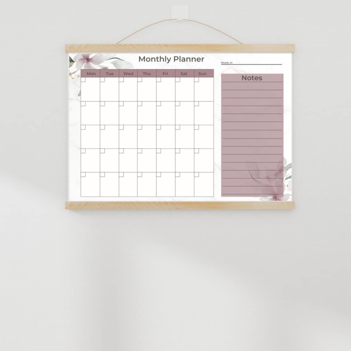 Monthly Calendar Printable Monthly Planner A4 Printable - Etsy