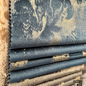 Solid Color Upholstery Velvet Fabric, Matte Print, 55" Wide, by the ...