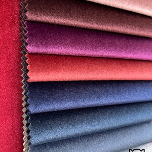 Soft Touch Upholstery Velvet, Solid Colors, 55" Wide, by the Yard - Etsy