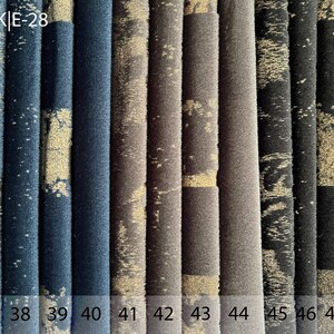 Matt Print Upholstery Velvet by Yards, Solid Colors, 48 Colors, Blue ...