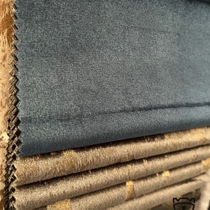 Solid Color Upholstery Velvet Fabric, Matte Print, 55" Wide, by the ...