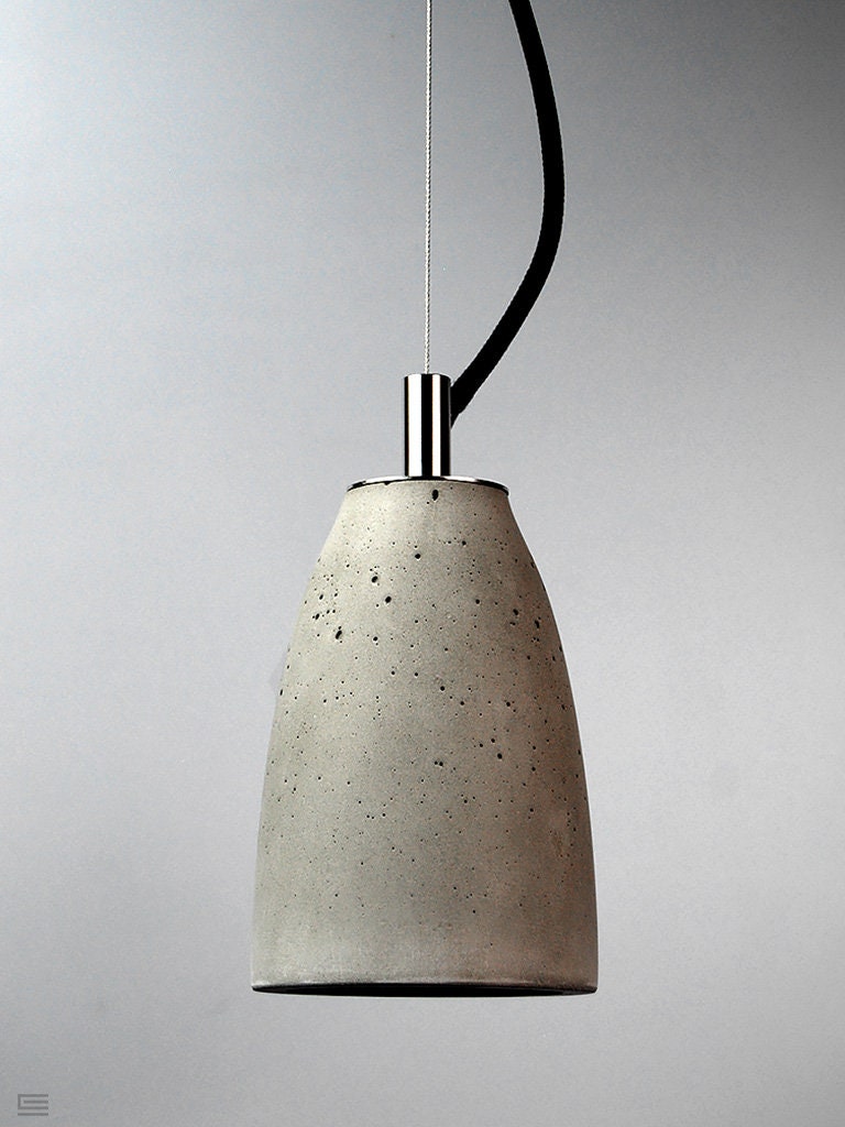 Concrete Lamp Black lamp Led Light Industrial Light | Etsy