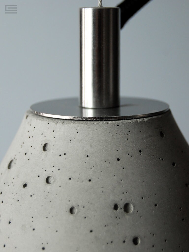 Concrete Lamp Black lamp Led Light Industrial Light | Etsy