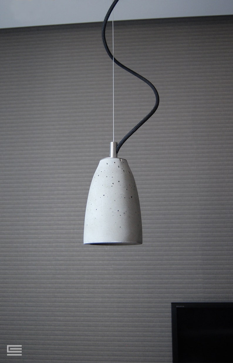 Concrete Lamp Black Lamp Led Light Industrial Light - Etsy