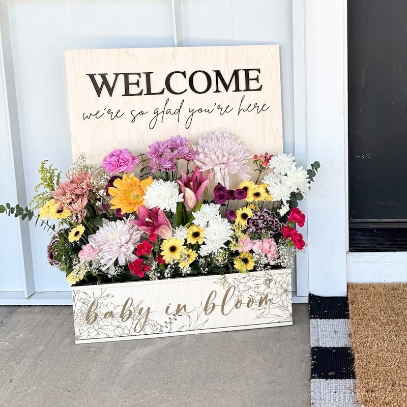 Flower Box Welcome Signs - Etsy