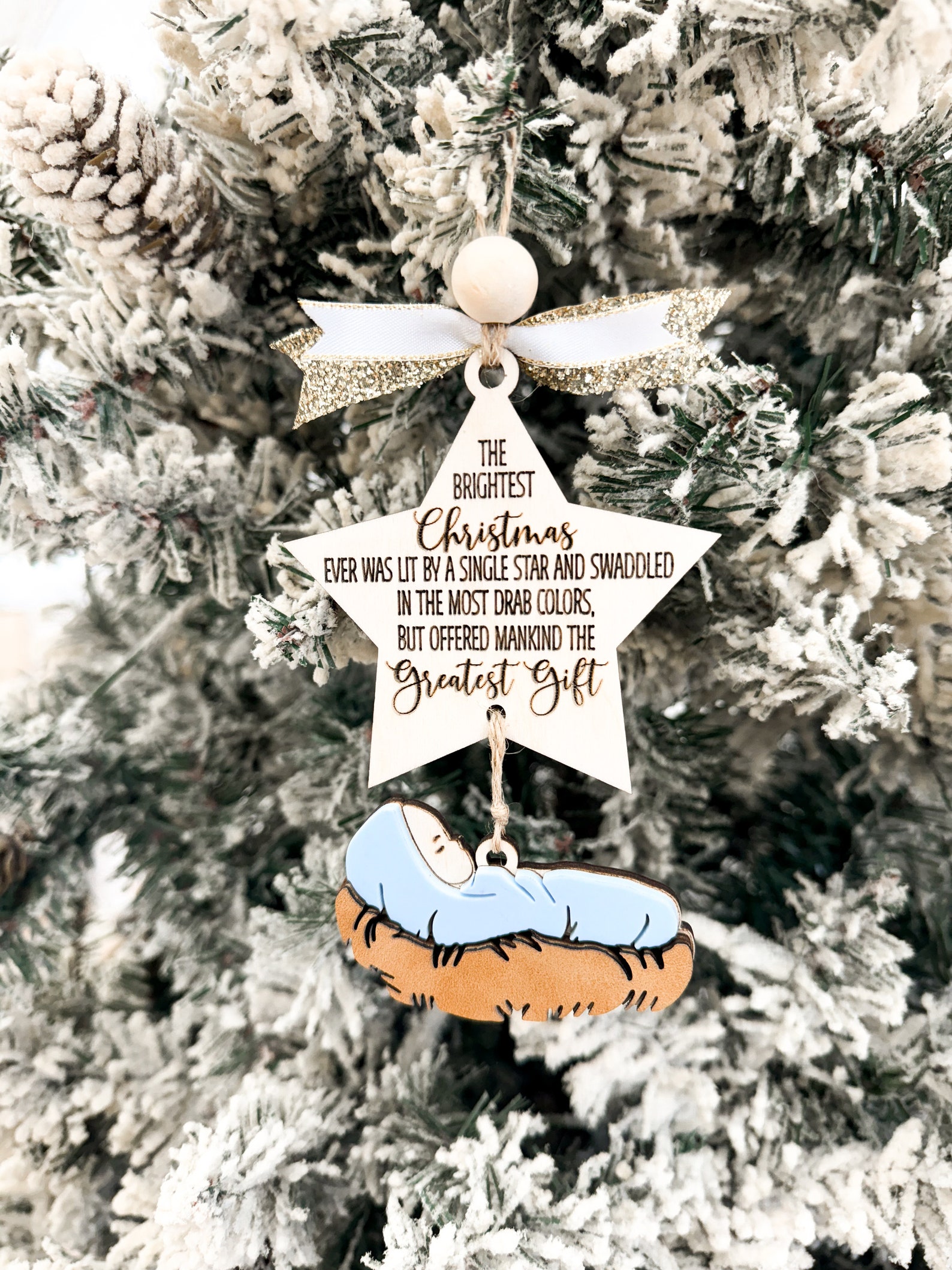 Beautiful Nativity Christmas Ornament Laser Cut Digital File | the ...