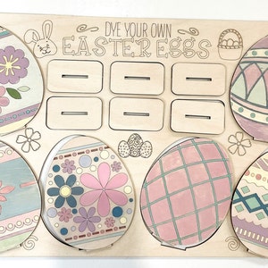 Dye Your Own Easter Eggs Laser Cut Digital File | Pop Out Color Your ...