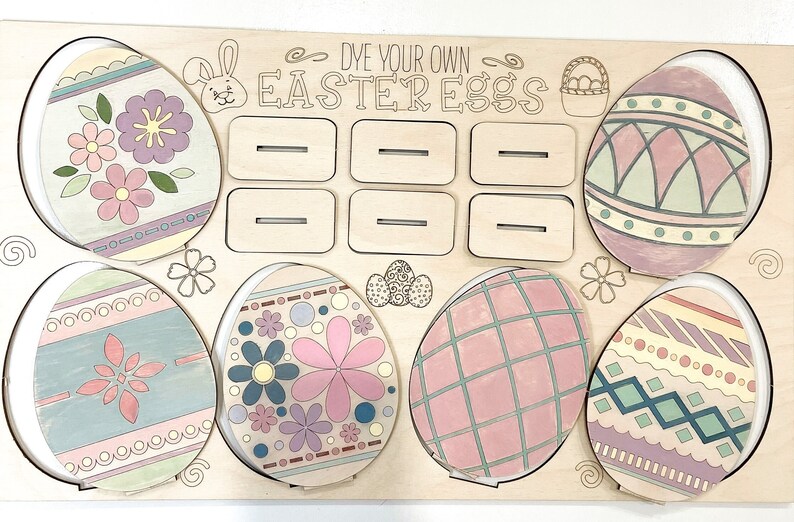 Dye Your Own Easter Eggs Laser Cut Digital File | Pop Out Color Your ...
