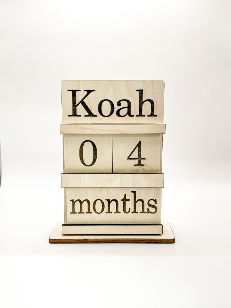 Adorable Interchangeable Baby Milestone "blocks" With Removable Stand ...