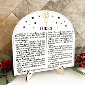 Stunning Luke 2 Bible Scripture Verses Nativity Christmas Ornament ...