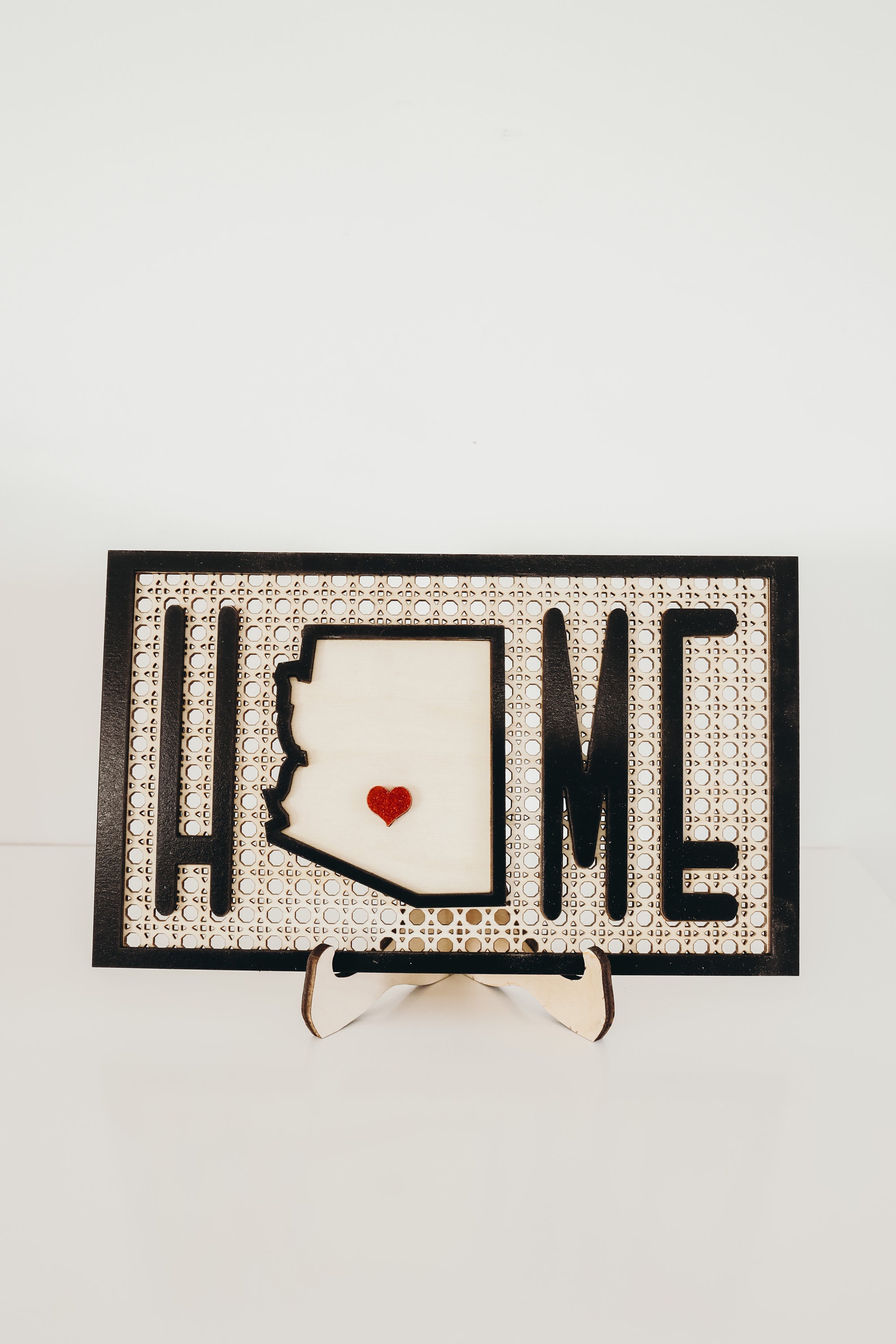 Laser Cut File Home State Sign Rattan Home Decor Boho | Etsy