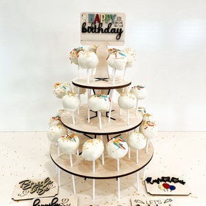 Interchangeable Cake Pop Tiered Tray Stand Laser Cut Digital File ...