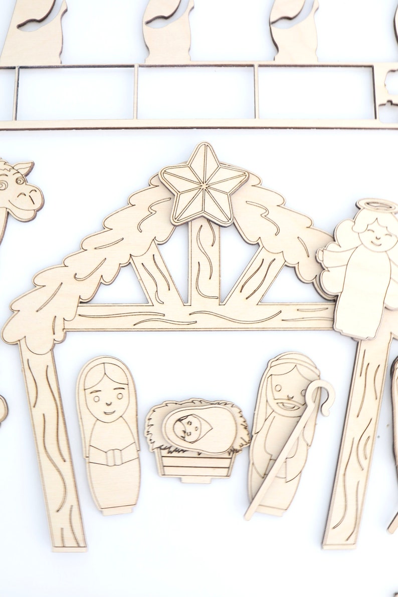 Build Your Own Nativity Laser Cut File DIY Christmas - Etsy