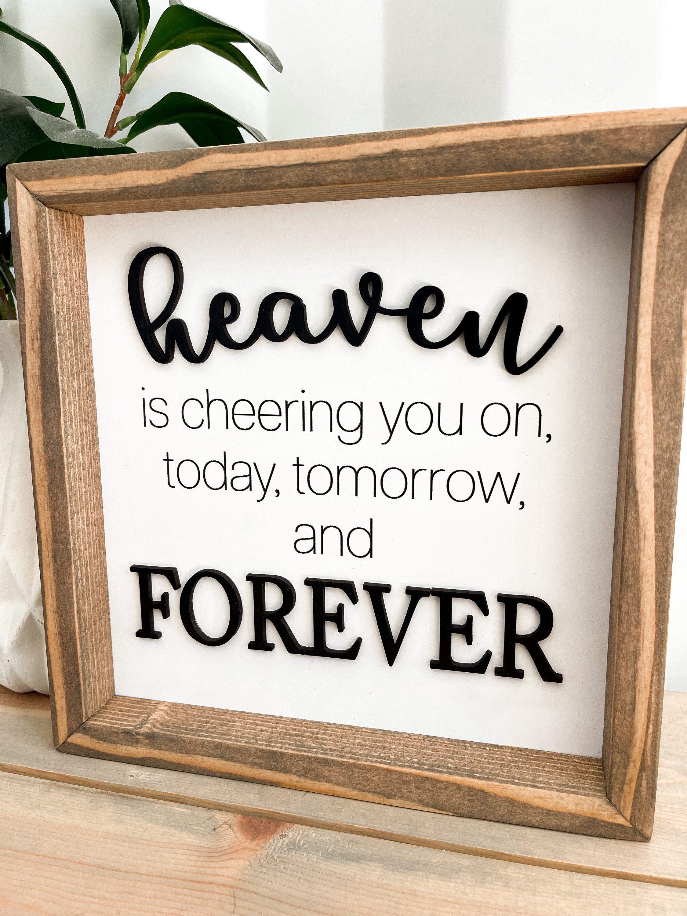 Heaven is Cheering You on Today Tomorrow & Forever Memorial Laser Cut ...