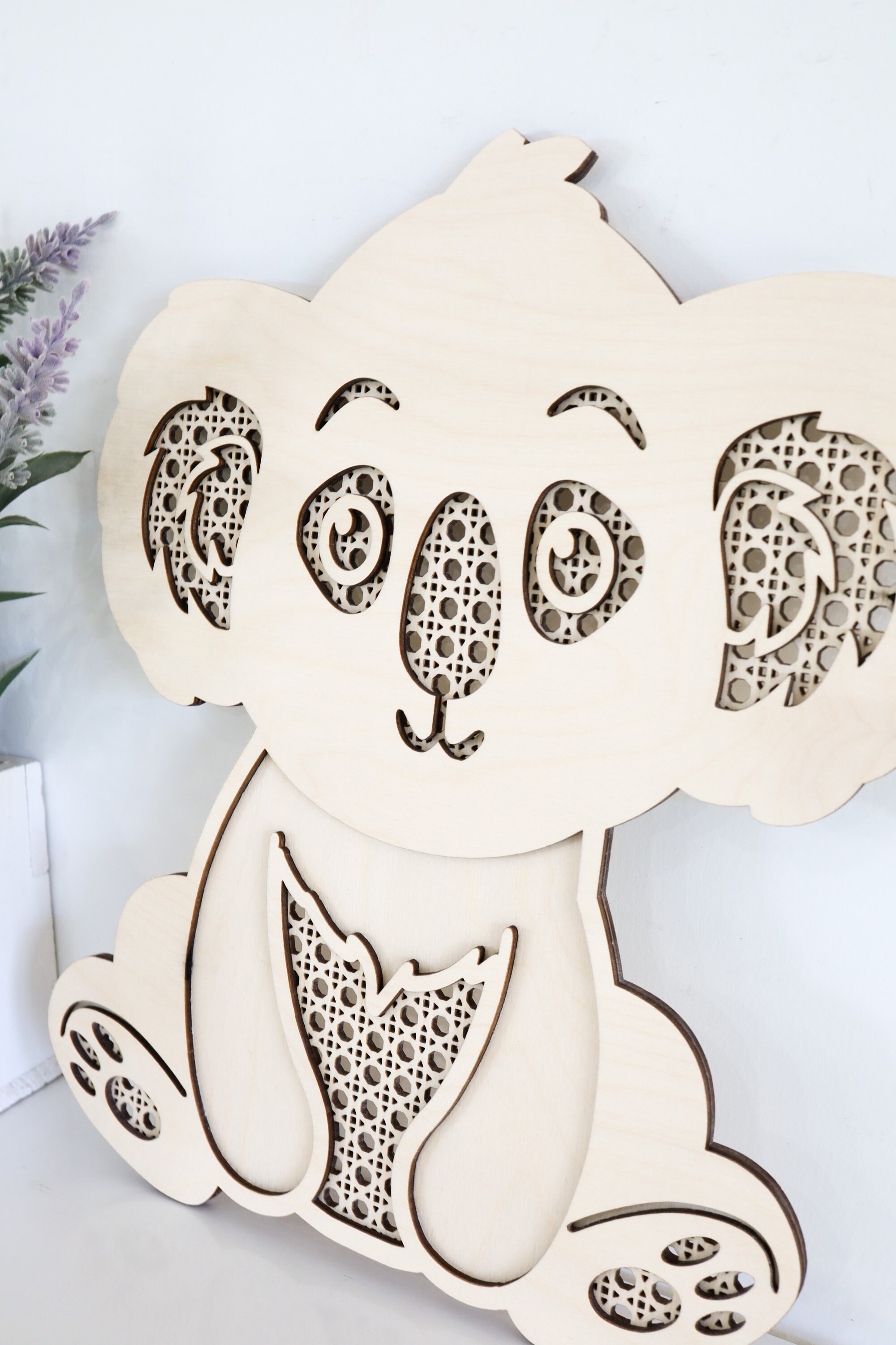 Laser Digital Cut File Cute Koala SVG Rattan Koala Boho - Etsy Australia