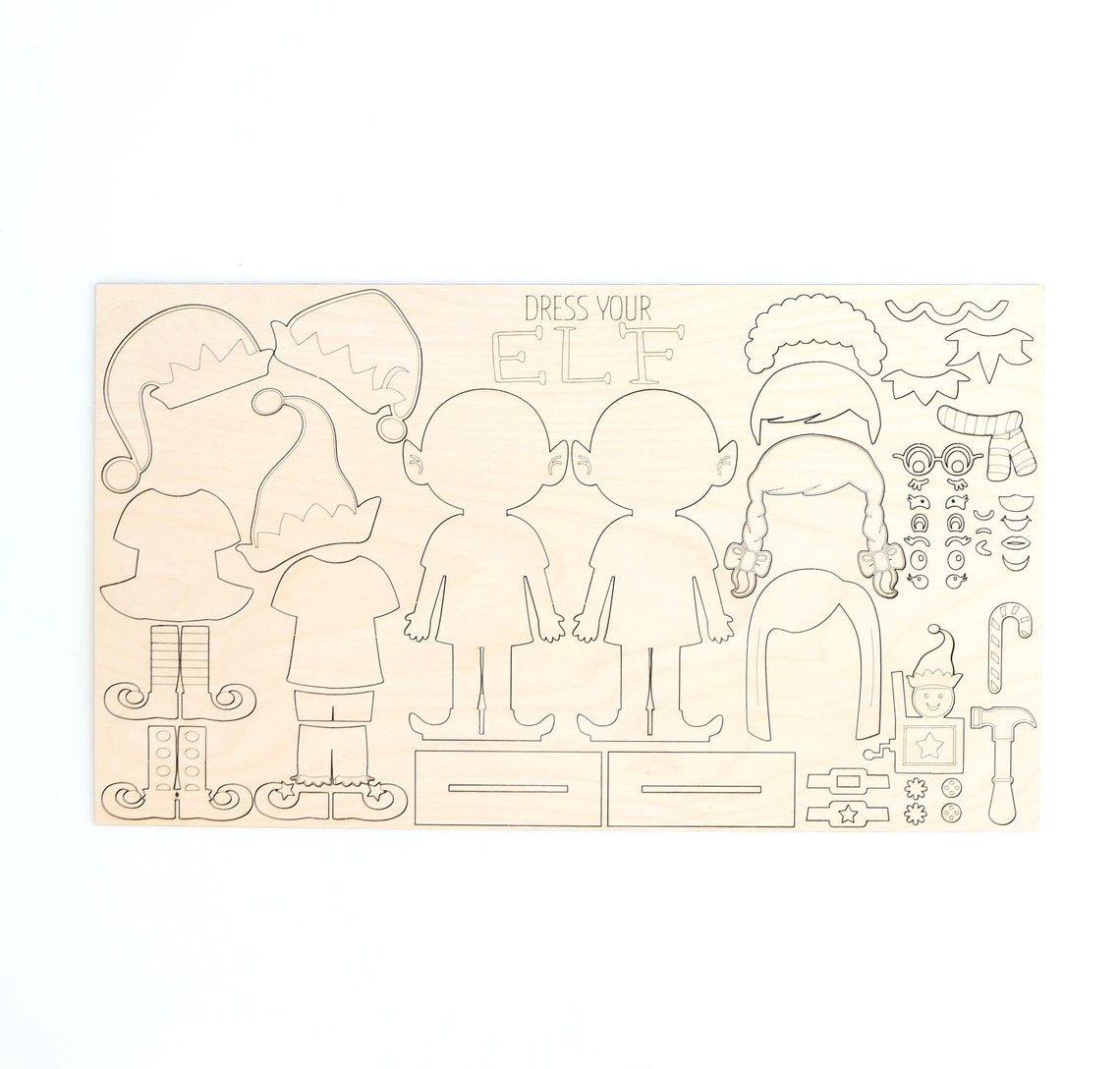 Interchangeable Dress Your Elf Laser Cut File Make Your Elf - Etsy