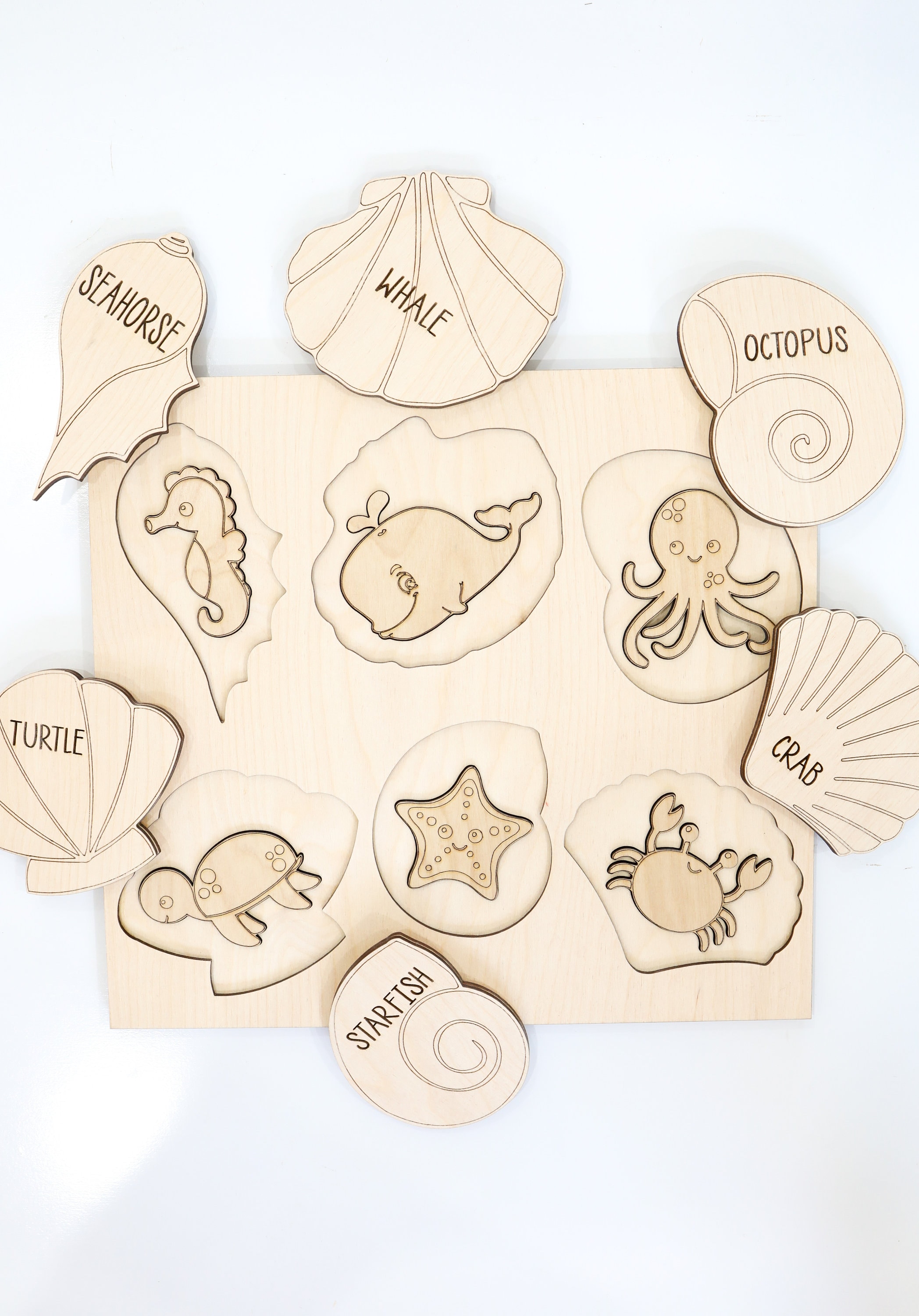Laser Cut File | Ocean Puzzle | Puzzle SVG | Sea Animal SVG | Wood ...