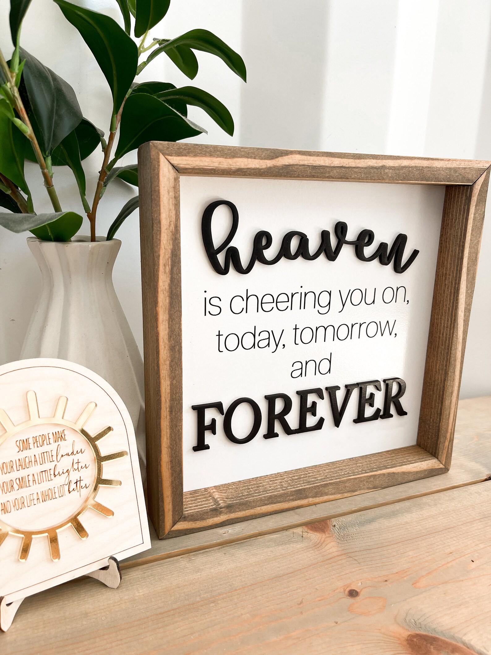 Heaven is Cheering You on Today Tomorrow & Forever Memorial Laser Cut ...