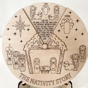 Fun Nativity Christmas Story Wheel Activity Laser Cut Digital File ...
