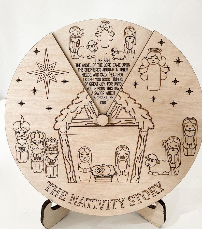 Fun Nativity Christmas Story Wheel Activity Laser Cut Digital - Etsy
