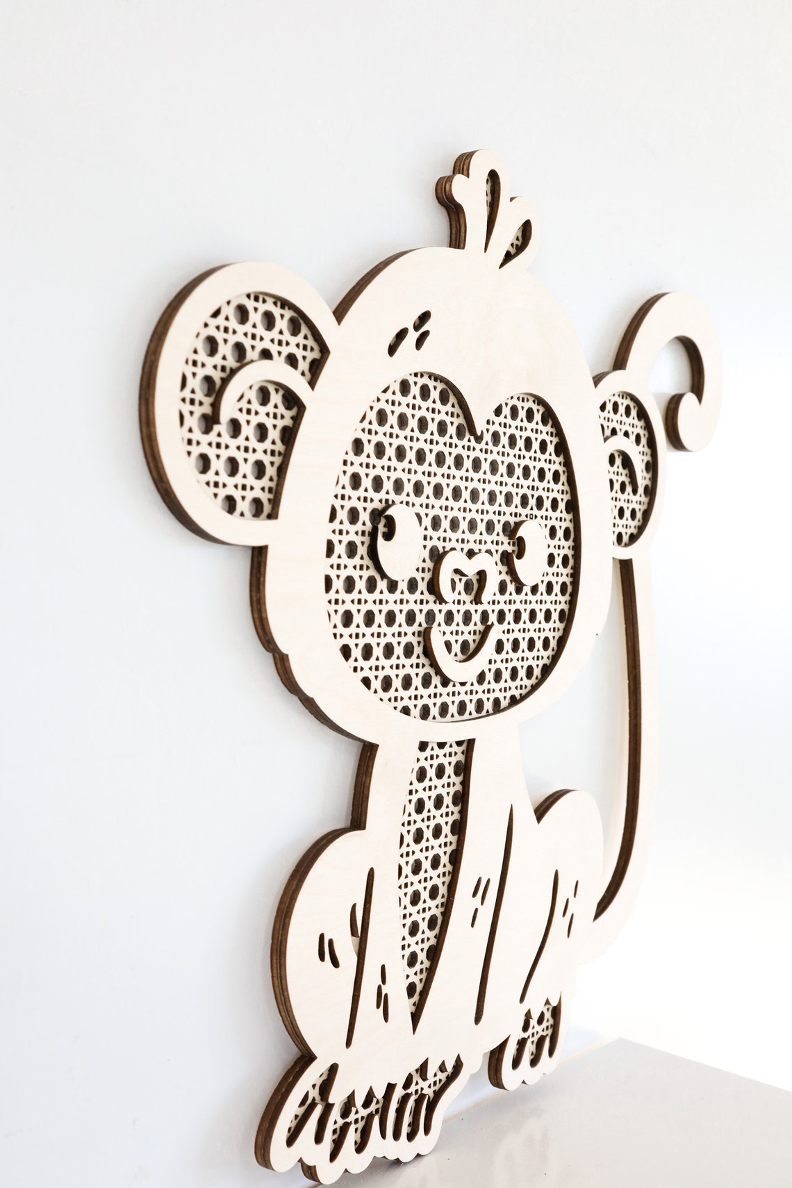 Laser Cut File | Rattan Monkey SVG | Scandinavian Monkey | Boho Monkey Nursery | Cute Monkey ...