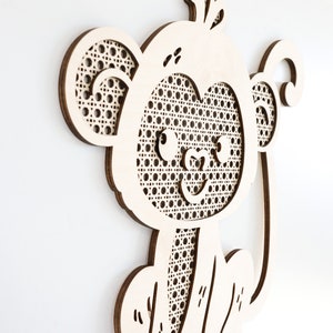 Laser Cut File | Rattan Monkey SVG | Scandinavian Monkey | Boho Monkey ...