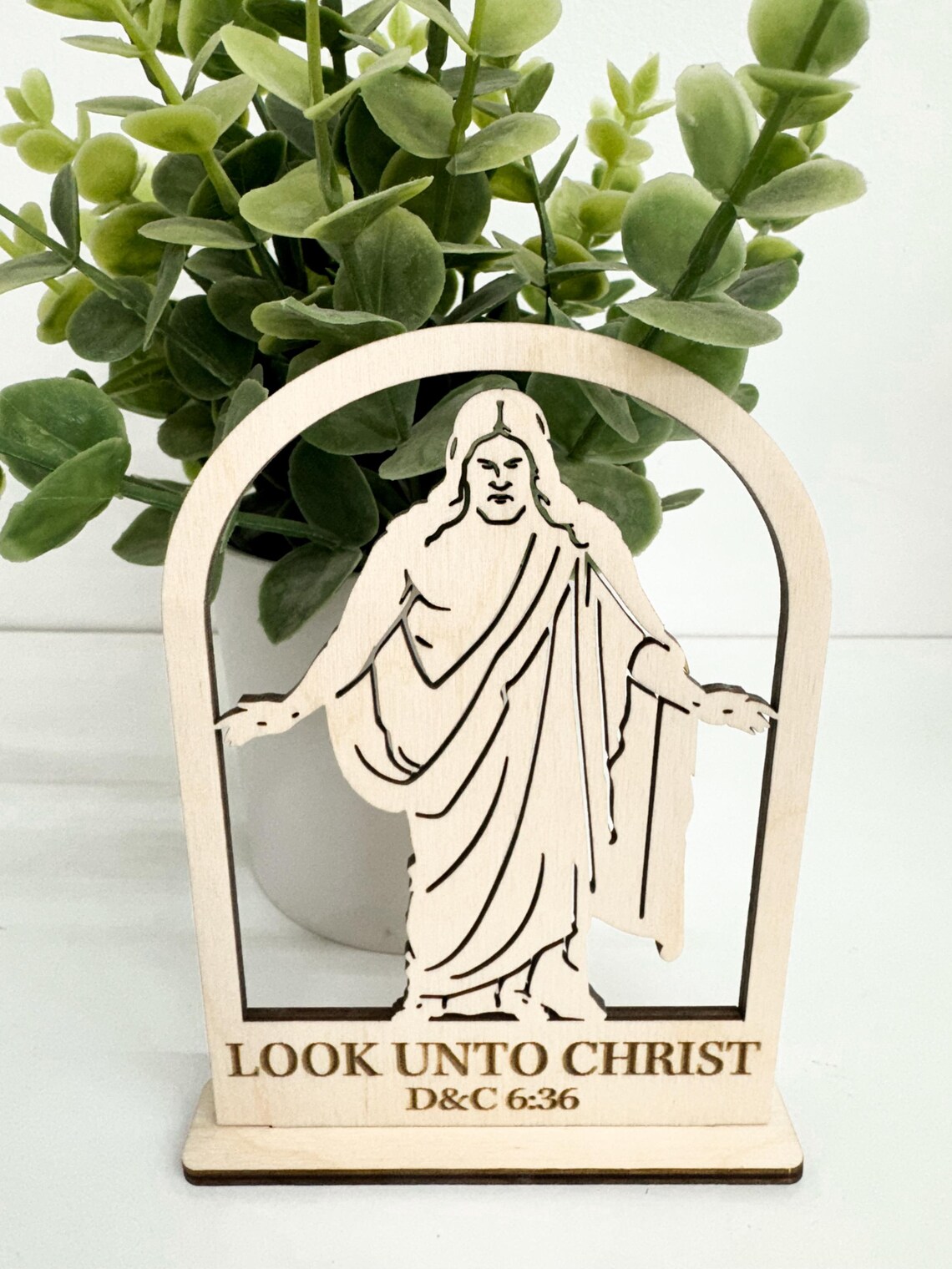 Beautiful "look Unto Christ" Freestanding Arch Christus Laser Cut ...
