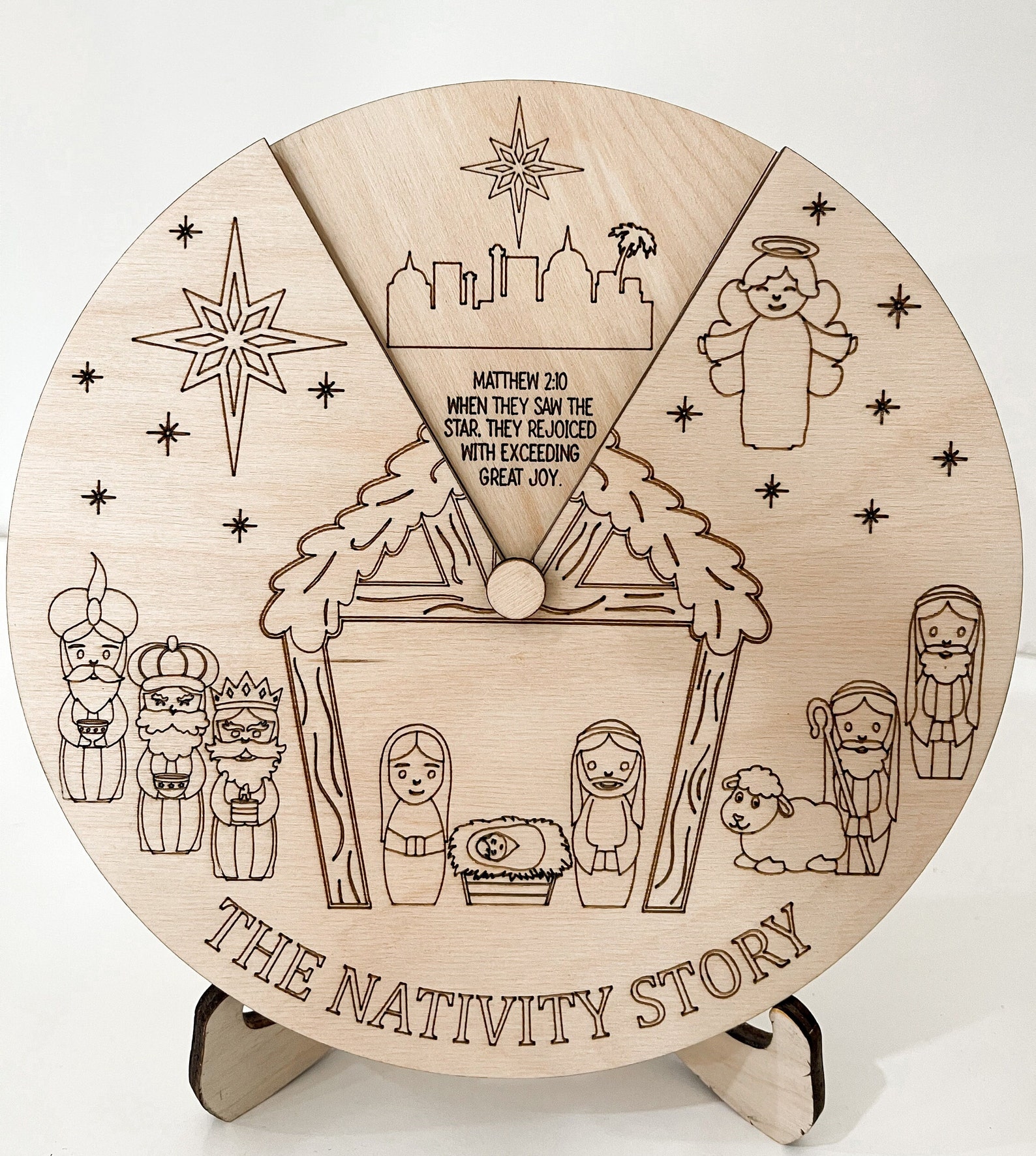 Fun Nativity Christmas Story Wheel Activity Laser Cut Digital File ...